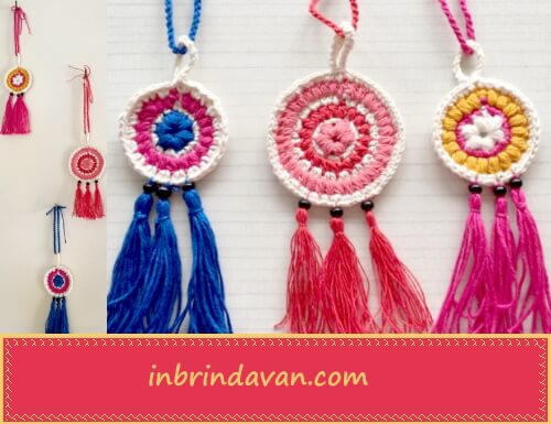 Crochet Tags / Dream Catchers VY01 • inbrindavan.com